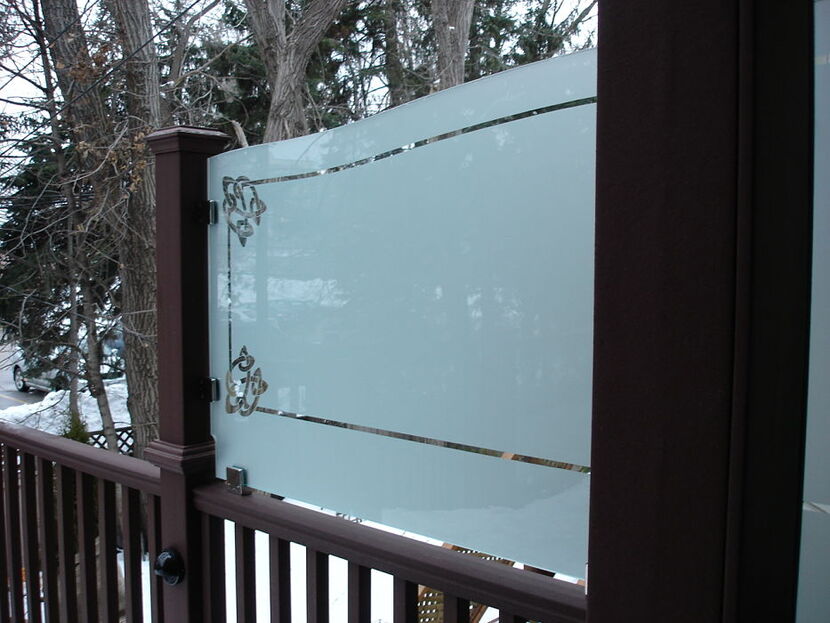 TheGlassStudio Image 64 - Etched glass railing panel - The Glass Studio ...